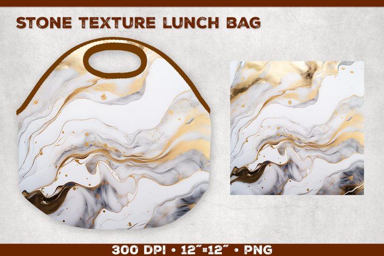 Stone Texture Lunch Bag Sublimation Design. Lunch (2878995)