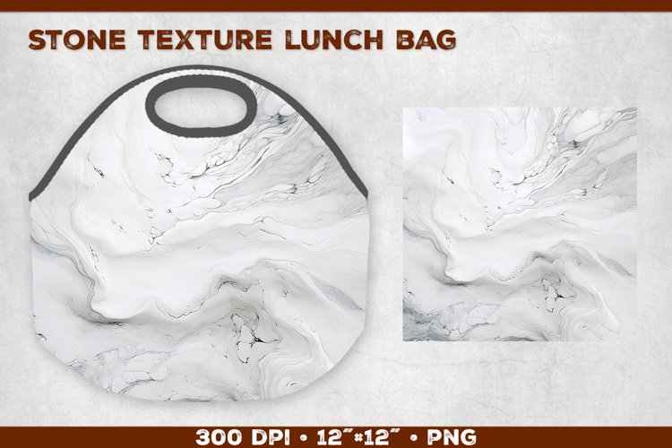 Stone Texture Lunch Bag Sublimation Design. Lunch (2882687)