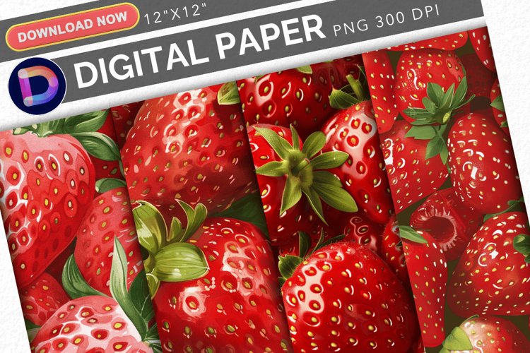 Strawberry Digital Paper