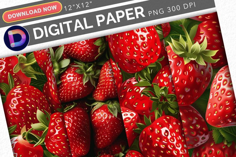 Strawberry Digital Paper