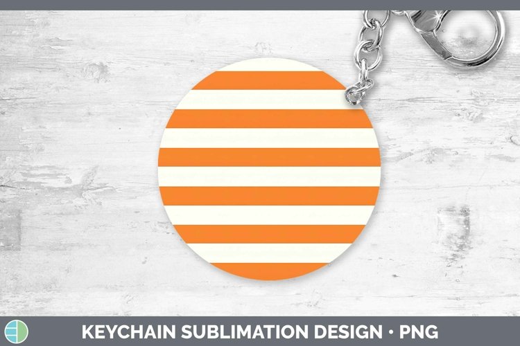 Stripes Orange Keychain Sublimation Keyring Designs