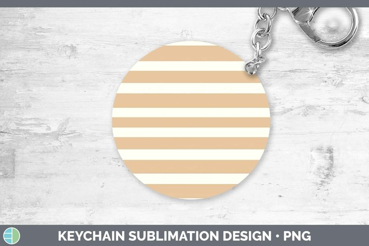 Stripes Tan Keychain Sublimation Keyring Designs