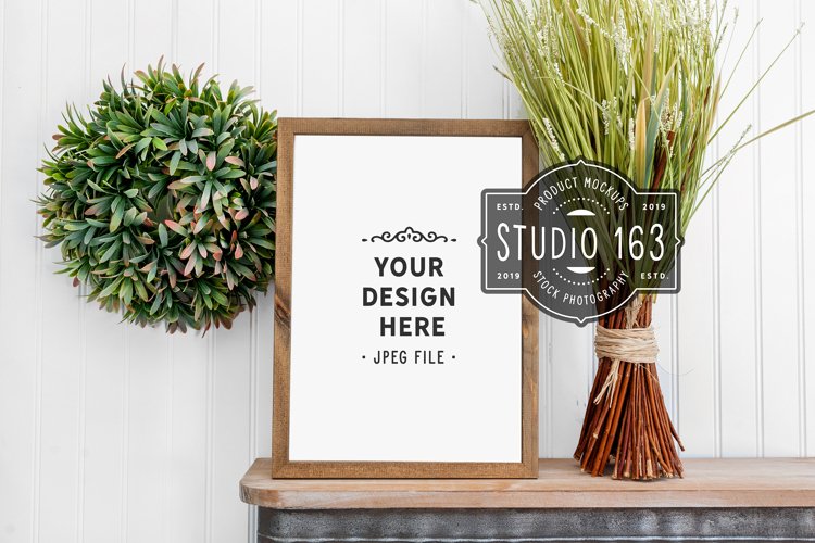 wood farmhouse sign mockup includes a jpeg file