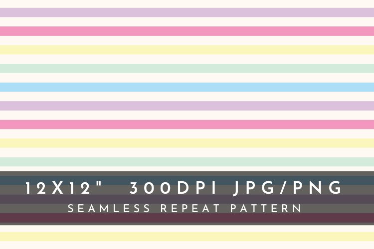 Rainbow Vintage Retro Stripe Seamless Repeat Patter