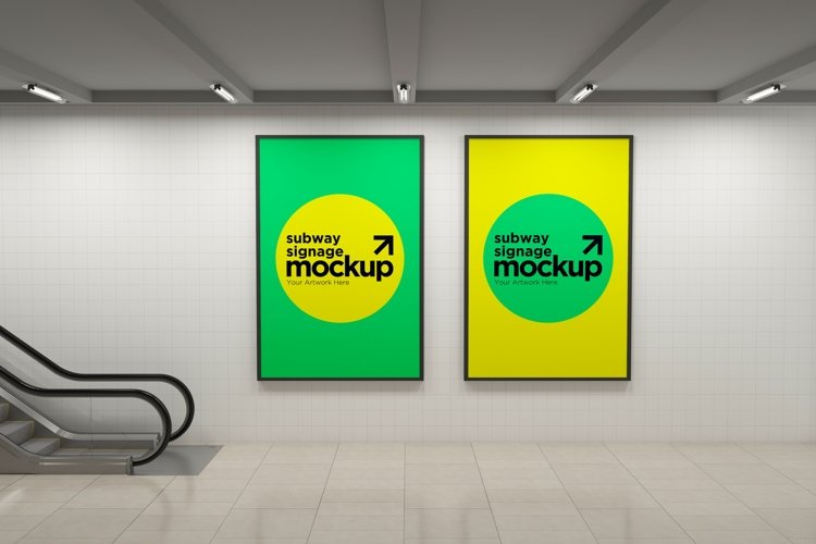 Subway Two Signage Mockup (2469806)