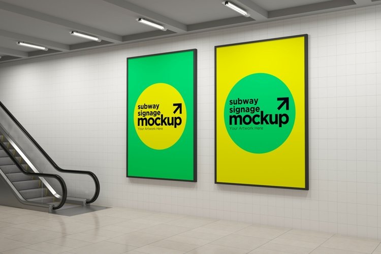 Subway Two Signage Mockup (2469807)