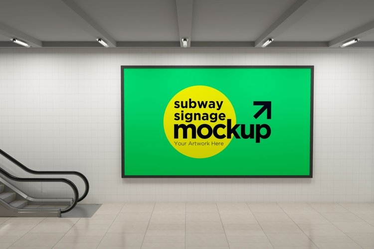 Subway Signage Horizontal Mockup (2469808)