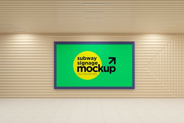 Subway Signage Horizontal Mockup (2469815)