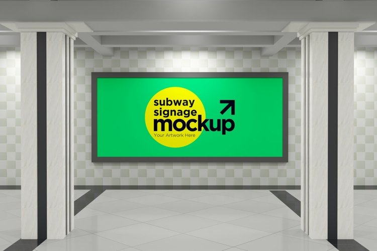 Subway Signage Billboard Mockup (2469855)