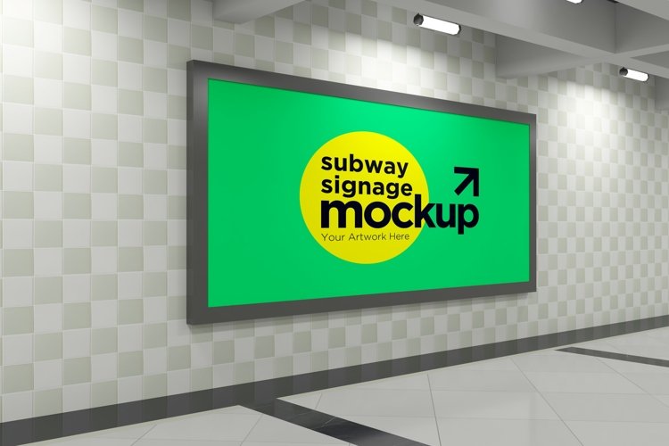 Subway Signage Billboard Mockup (2469856)