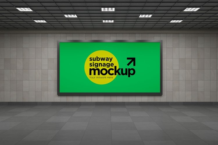 Subway Signage Horizontal Mockup (2469863)
