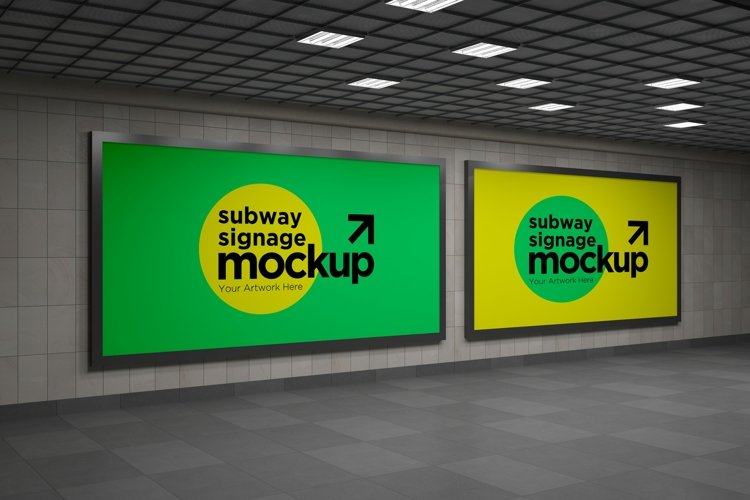 Subway Two Signage Mockup (2469864)
