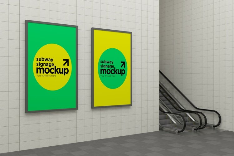 Subway Two Signage Mockup (2469923)