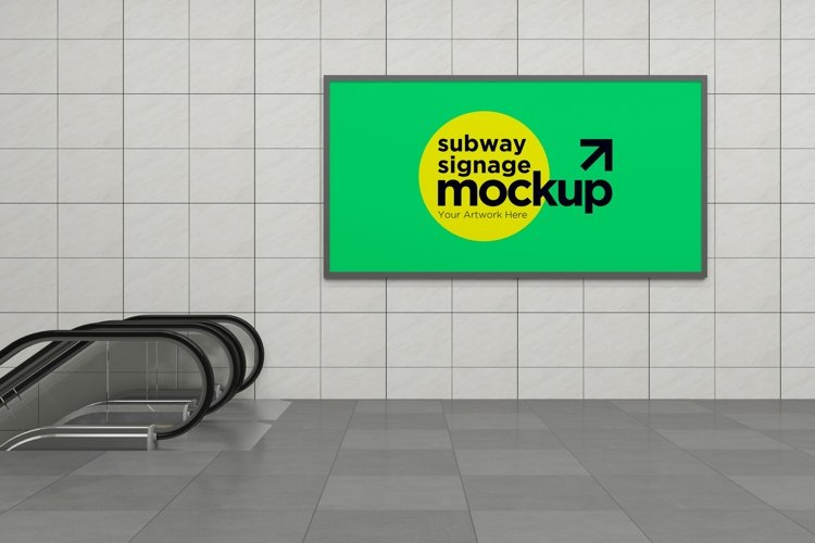 Subway Signage Horizontal Mockup (2469926)