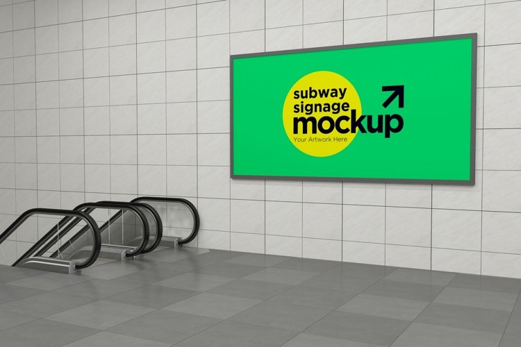 Subway Signage Horizontal Mockup (2469925)