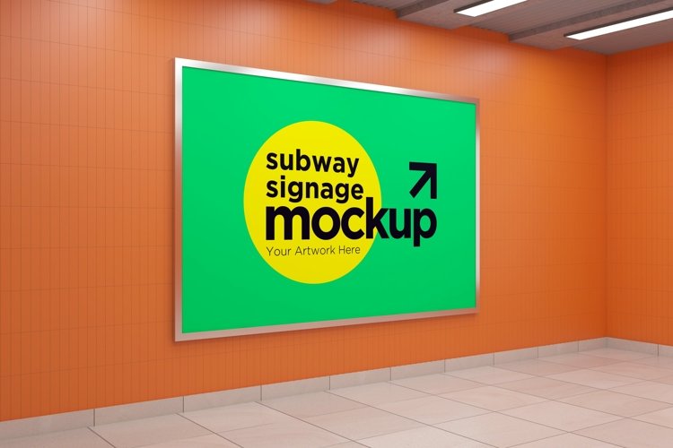 Subway Signage Billboard Mockup (2469957)