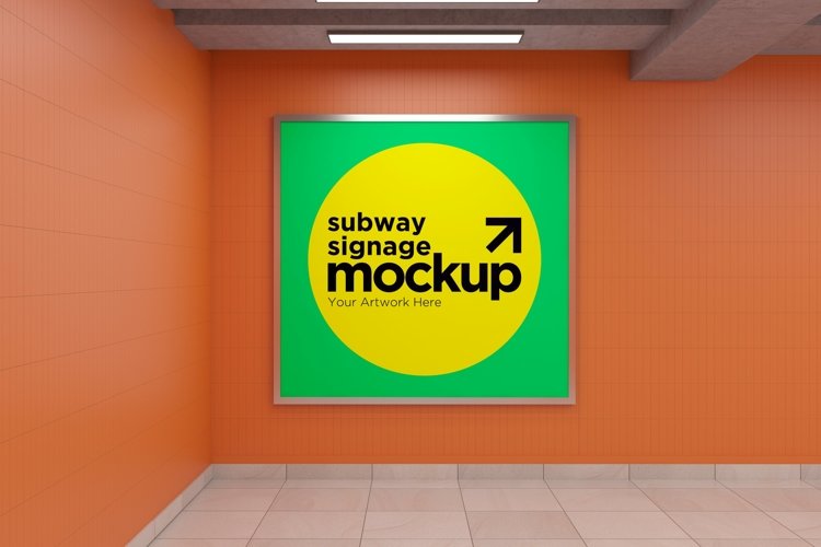 Subway Signage Billboard Mockup (2469959)