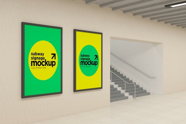 Subway Two Signage Mockup (2470002)