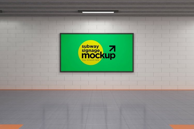Subway Signage Horizontal Mockup (2470005)