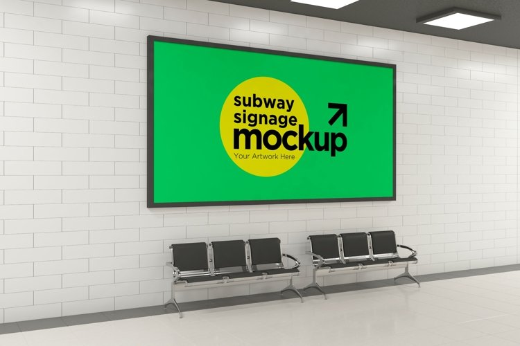 Subway Signage Horizontal Mockup (2470008)