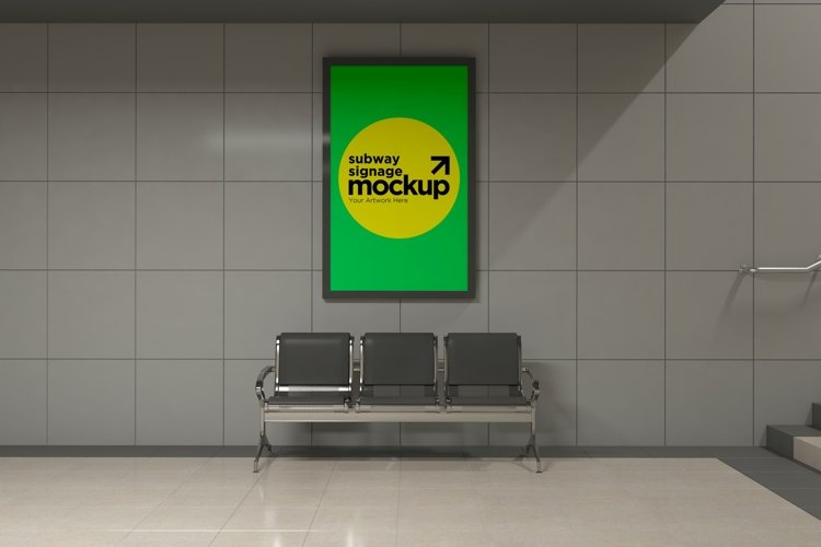 Subway Signage Billboard Mockup (2470009)