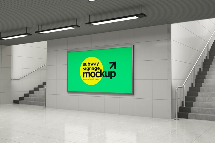 Subway Signage Horizontal Mockup (2470039)