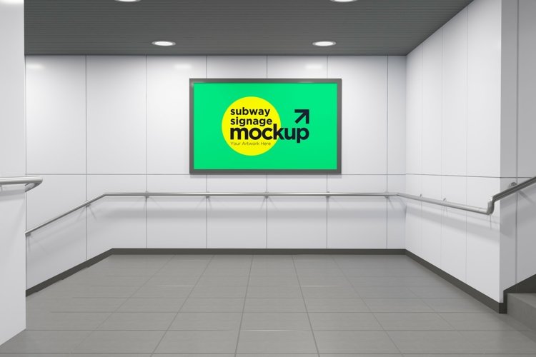 Subway Signage Horizontal Mockup (2470040)