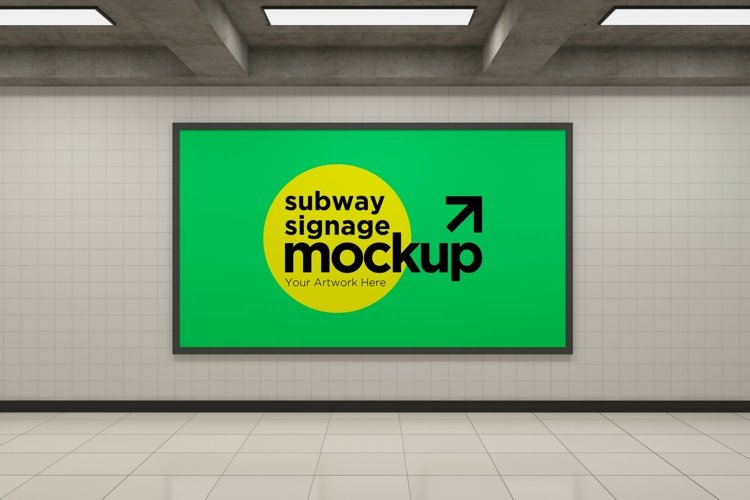 Subway Signage Horizontal Mockup (2470047)