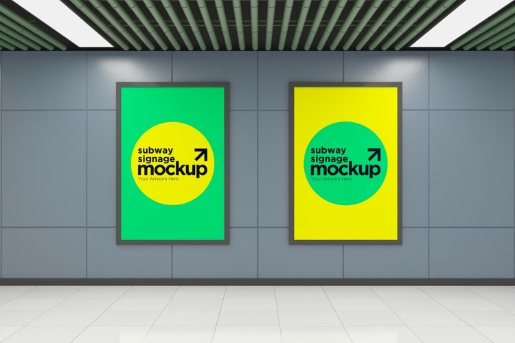 Subway Two Signage Mockup (2470049)