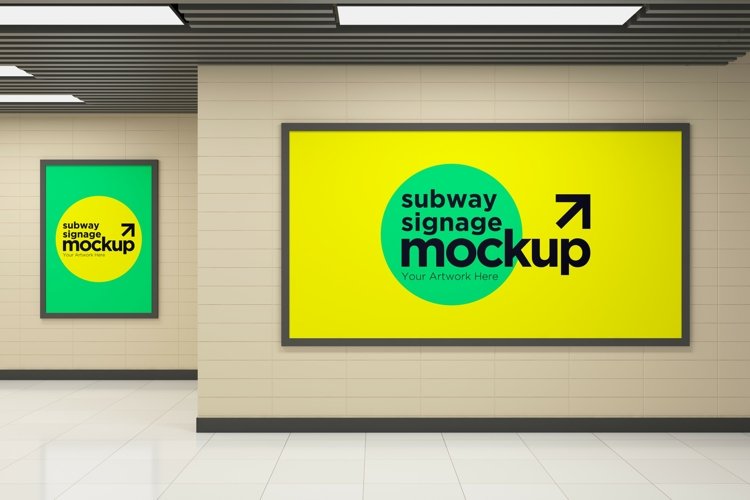 Subway Two Signage Mockup (2470051)