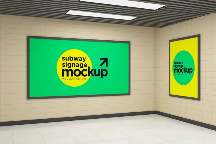 Subway Two Signage Mockup (2470224)