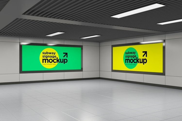 Subway Two Signage Mockup (2470229)