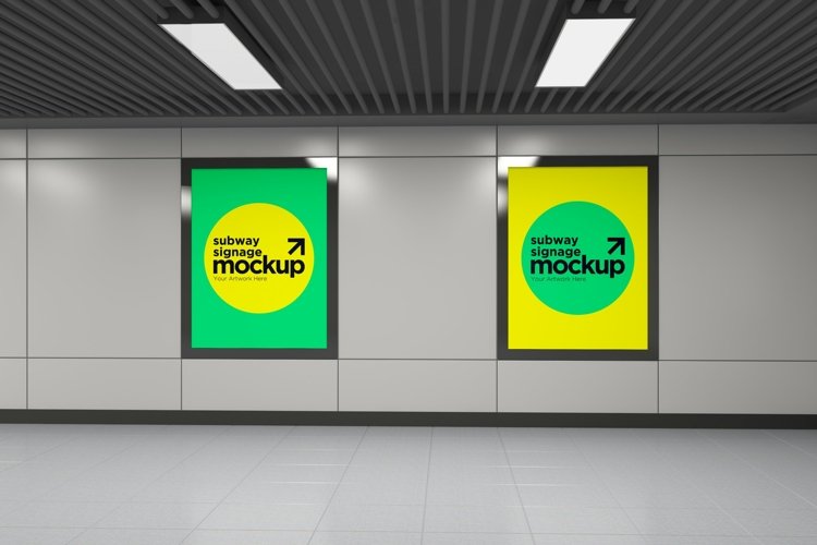 Subway Two Signage Mockup (2470230)
