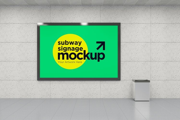 Subway Signage Billboard Mockup (2470234)