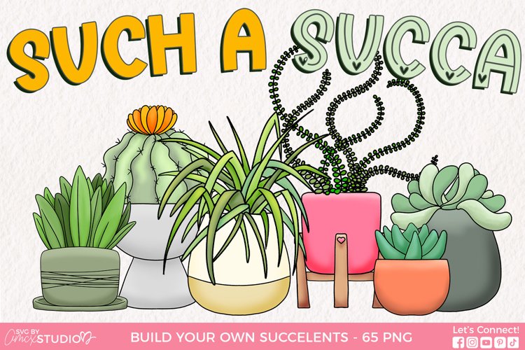 Succulent Clipart, Succulent Sublimatiom Bundle