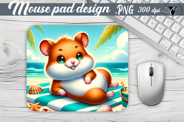 Mouse Pad | Beach mouse pud | Summer animals (3547439)