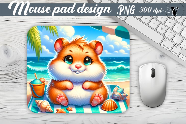 Mouse Pad | Beach mouse pud | Summer animals (3547437)