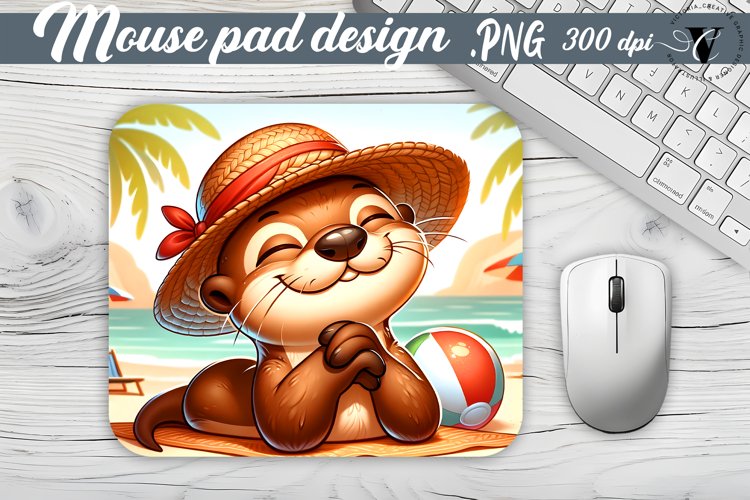 Mouse Pad | Beach mouse pud | Summer animals (3547448)