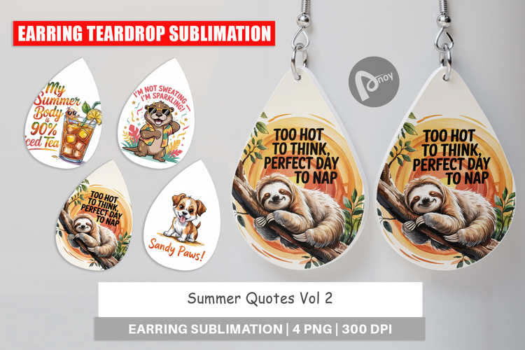 Teardrop earrings sublimation designs bundle