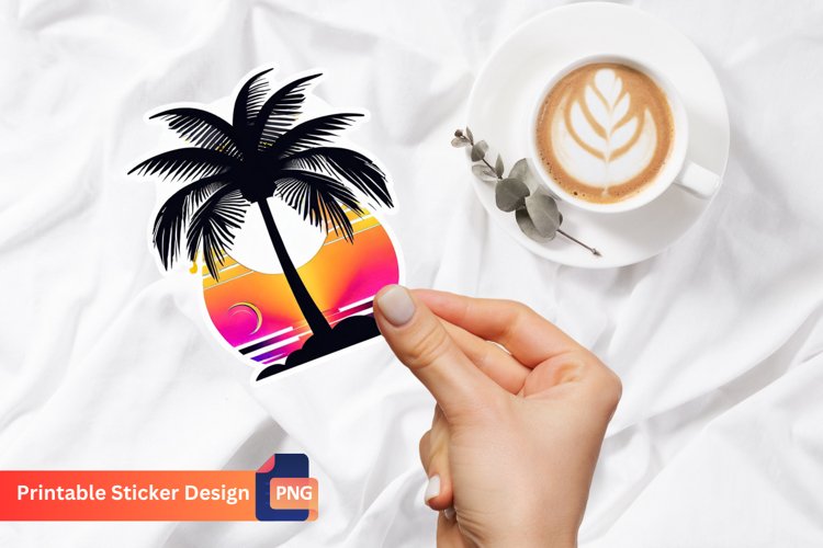 Summer Tree Sticker, Tropical Tree Sticker