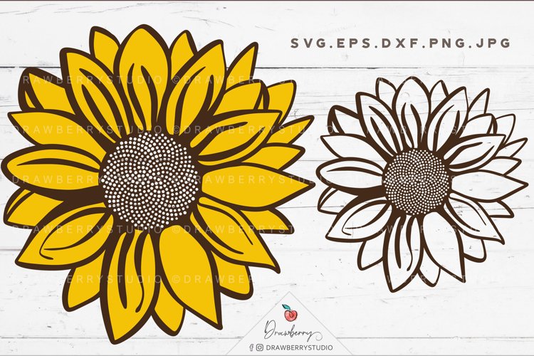 Sunflower Cut File, Sunflower Svg File, Flower Svg SV080