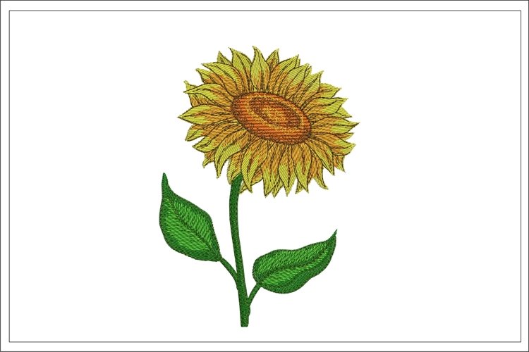 Sunflower embroidery design, sunflower machine (2459634)
