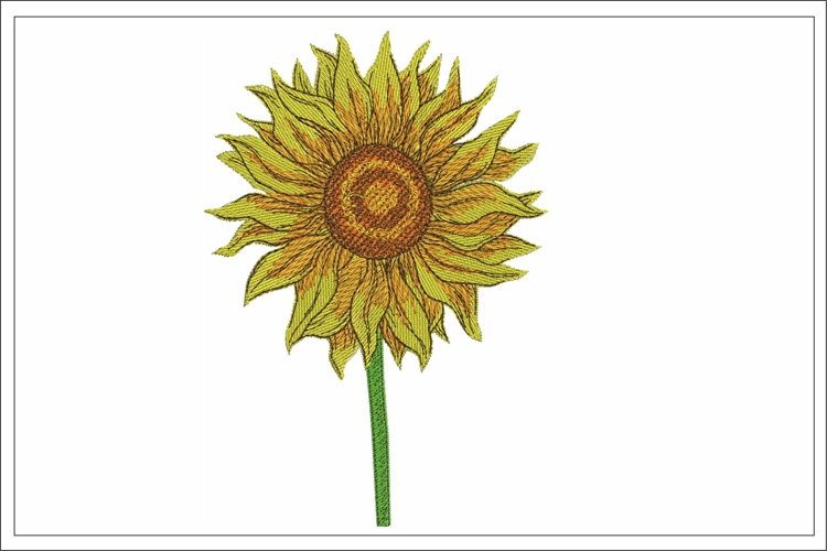 Sunflower embroidery design, sunflower machine (2459628)