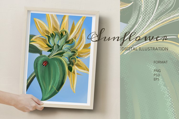 Sunflower. Digital illustration