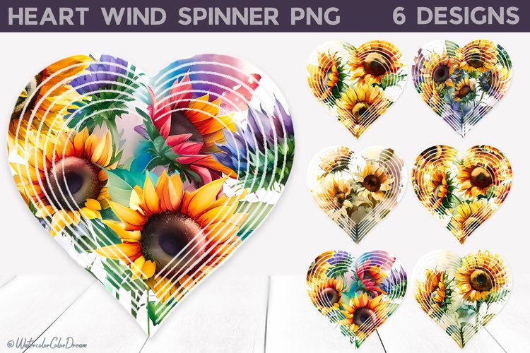 Fall Wind Spinner | Sunflower Sublimation Designs PNG