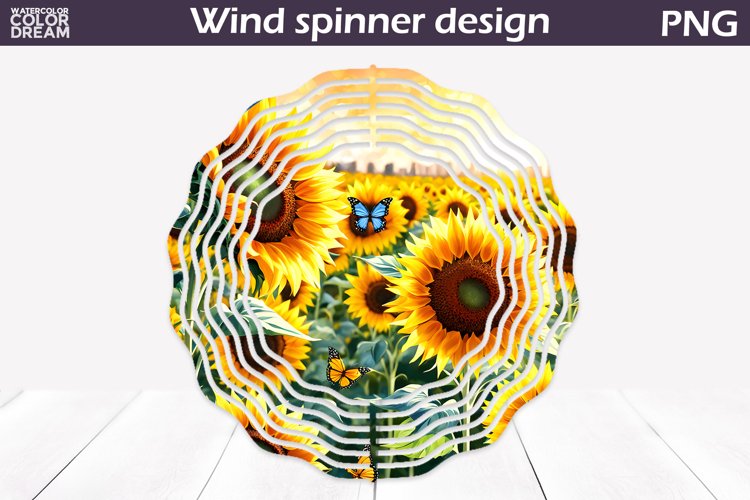 Sunflowers Wind Spinner | Summer Butterfly Wind (3956197)