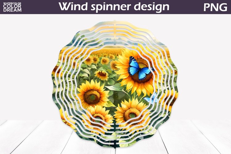 Sunflowers Wind Spinner | Summer Butterfly Wind (3956199)