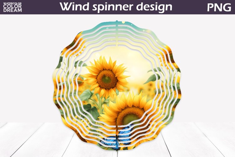 Sunflowers Wind Spinner | Summer Butterfly Wind (3956206)