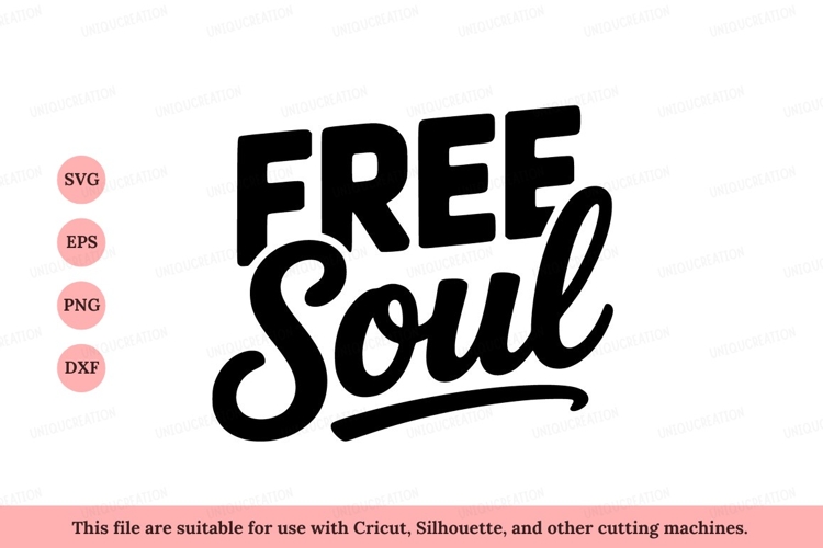 Free Soul typography lettering black