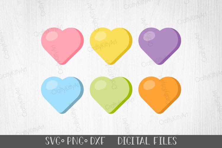 Blank Conversation Heart SVG, Pastel Color Heart PNG clipart